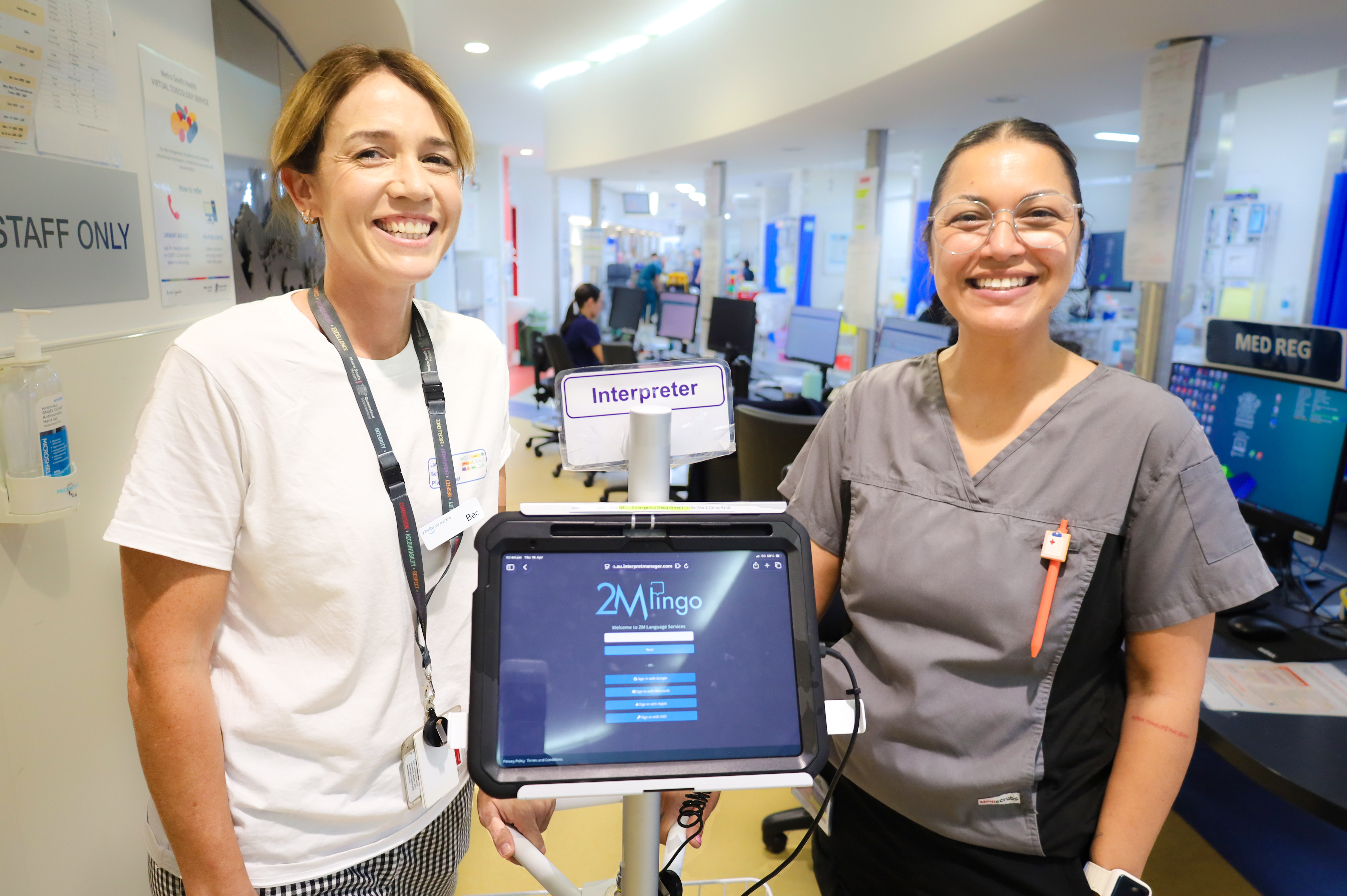 ED launches on-demand video interpreter service | Metro South Health